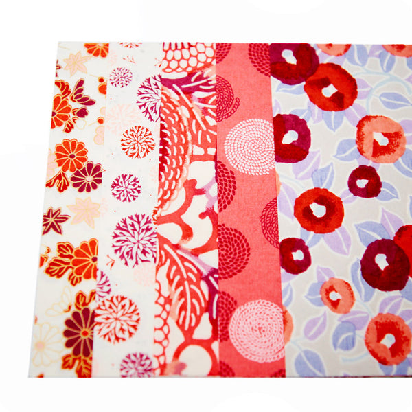 Papier Origami Japonais, Washi - Camélia Rouge | Moshi Moshi Paris 1er